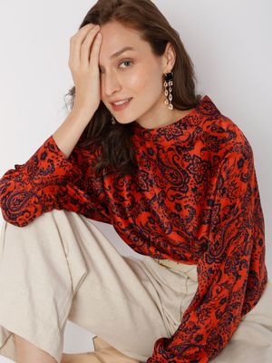 Buy VERO MODA Women Printed Red Top Online