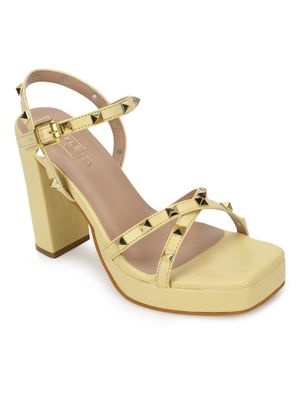 Truffle Collection Heels : Buy Truffle Collection Yellow Solid Heels ...