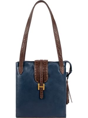 Buy Hidesign Navy Blue Solid Handbag Online
