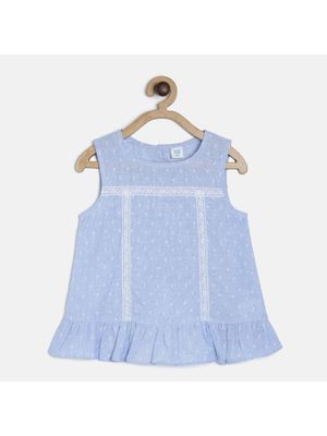 Buy MINI KLUB Kids Girls Blue Woven Top Online