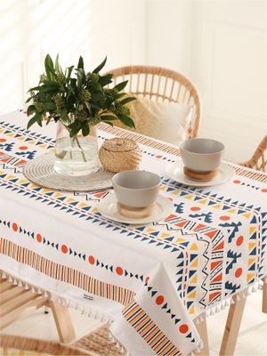 Buy Urban Space Cotton Dining Table Cover - Ikat Online