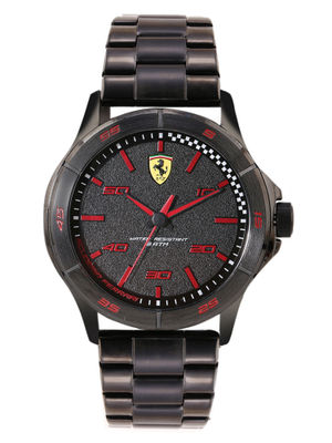 Buy Scuderia Ferrari Black Stainless Steel Watch Online