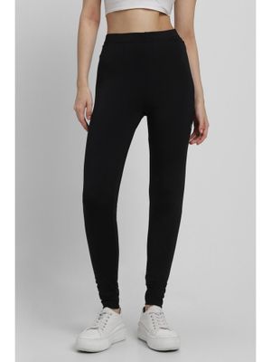 Buy Forever 21 Solid Black Leggings Online