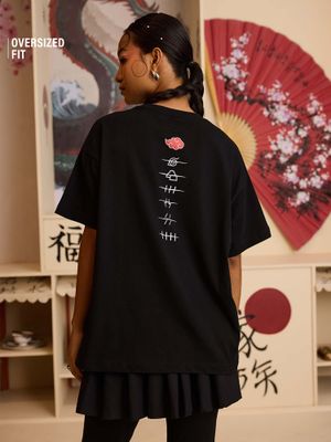 Buy The Souled Store Naruto Shippuden Akatsuki Women Oversized T-Shirt ...