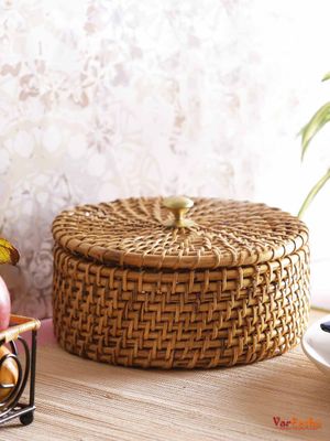 Buy VarEesha Bamboo Cane Chapati Box Casserole \/ Multipurpose Box Online