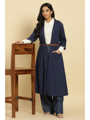 Buy W Blue Geometric Jacket (Set of 2) Online