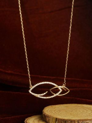 Buy PRITA Dual Leaf Rose Gold Necklace Online