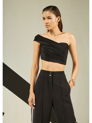 Buy The Dapper Lady Astral Draped Corset - Black Online