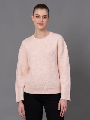Buy Red Tape Dull Peach Poly Acrylic Knitted Womens Sweater Online