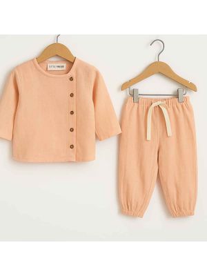 Buy Earthy Tweens Garden Pink Fresh Shirt and Pant (0-3 Months) Online
