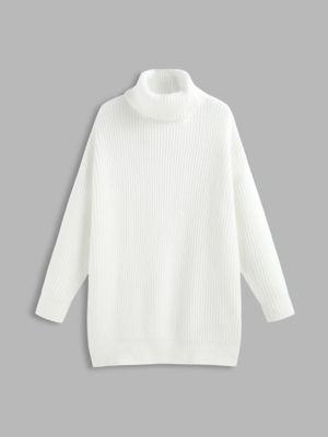 Buy Cider High Neck Solid Oversized Sweater (XS) Online