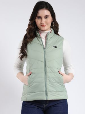 Buy Rock.it Women Regular Fit Solid Sleeveless Jacket (S) Online