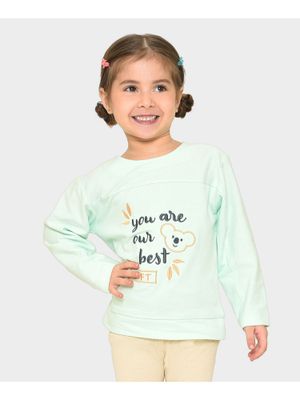 Buy Mi Arcus Kids Typography Embroidered Cotton Pullover Sweatshirt Online