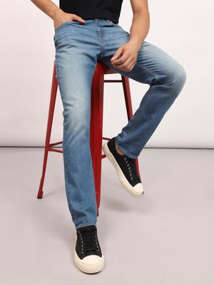 Buy Lee Men Blue Travis Slim Tapered Fit Mid Rise Jeans (34) Online