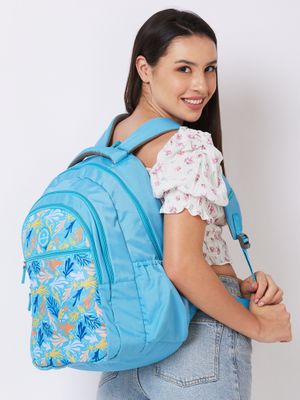 Buy Caprese Women Light Blue Xenia Backpack (L) Online