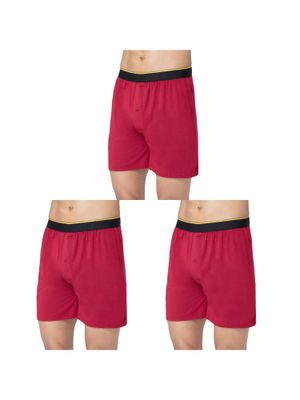 Buy Bummer Red Micro Modal Boxers Shorts for Men (S) Online