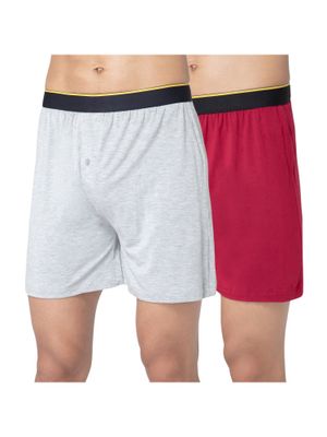 Buy Bummer Multi-Color Printed Micro Modal Boxers Shorts for Men (S) Online