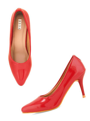 Buy ELLE Red Women Slip On Pumps Online