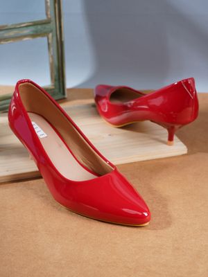 Buy ELLE Red Women Slip On Pumps Online