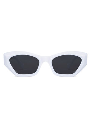 Buy Vincent Chase By Lenskart White Large Cat Eye Sunglasses - VC ...
