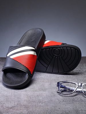 Buy SOLETHREADS Sledge Solid Black Slides for Men online