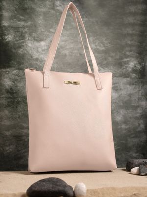 Buy Legal Bribe Pink Solid Long Tote Bag Online
