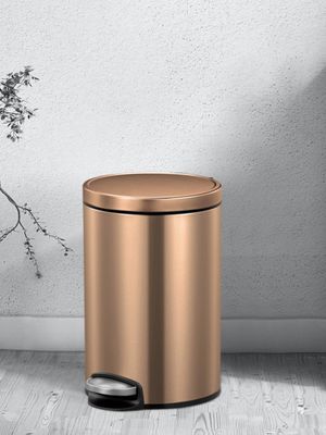Buy OBSESSIONS Fingerprint Resistant Step Dustbin with Liner, 12 Litres ...
