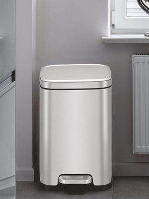 Buy OBSESSIONS Stainless Steel Step Dustbin with Liner, 6 Litres ...