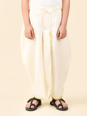 Buy Fabindia Natural Cotton Blend Ankle Length Solid Dhoti Online