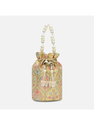Buy Lavie Women Yellow Sara Structured Potli (M) Online