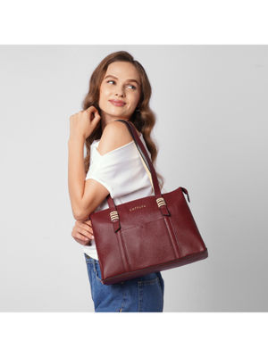 Buy Caprese Red Roma Large Tote Bag For Women (M) Online