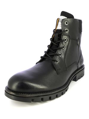 Buy Alberto Torresi Solid Black Leather Casual Boots Online