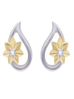 Buy WHP Jewellers Water Drop and Flower Diamond Earring in Dual Color ...