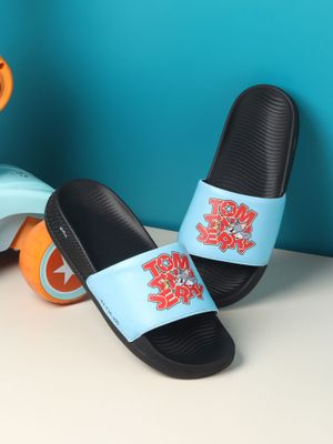 Buy Yoho Men Tom and Jerry Iconic Design Blue Sliders (UK 7) Online