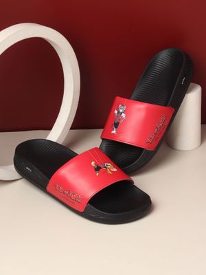 Buy Yoho Men Tom and Jerry Iconic Design Red Sliders (UK 7) Online