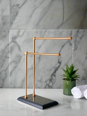 Buy Mason Home Melrose Hand Towel Stand - Black & Rose Gold Online