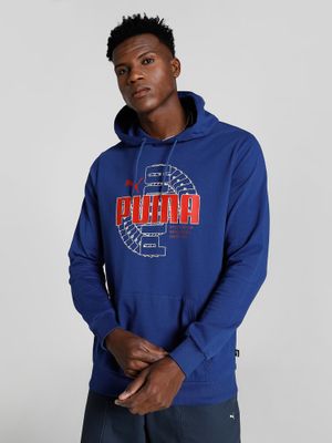 Buy Puma Ring Graphic Men Navy Blue Hoodie Online