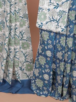 Advit Prints Dress Material : Buy Advit Prints Blue Floral Jaal Suit ...