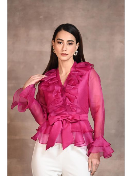 Buy Stylish Organza Tops Collection At Best Prices Online