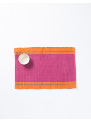 Buy Fabindia Pink Tanka Cotton Mat Set of 4 Online