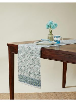 Fabindia Table & Kitchen Linen : Buy Fabindia Blue Tuhina Cotton Runner ...