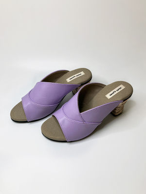 Buy Misfit Panda Vegan Purple Solid Side Cut Heels Online