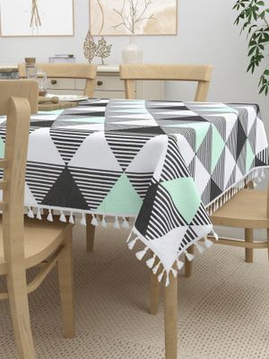 Buy Home Affairs Cotton 4-Seater Dining Table Cover, Square (4 Seater ...