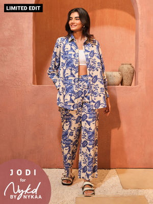 Buy Jodi X Nykd Mangalgiri Cotton Long Shirt with Embroidered Collar ...