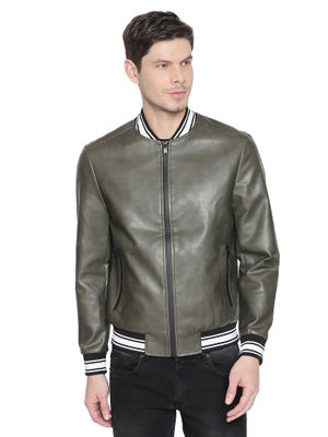 BASICS jackets_men_westernwear : Buy BASICS Comfort Fit Ivy Green No ...