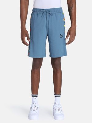 Buy Puma All Over Print Mens Blue Shorts Online