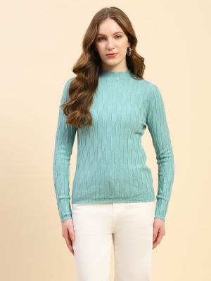 Buy Global Republic Poly Viscose Slim Fit High Neck Skivvy Top (S/M) Online