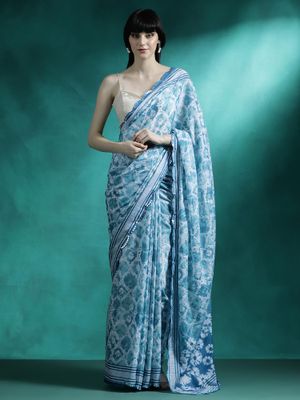 Buy Lush Glam Designer Fancy Saree with Blouse with Unstitched Online