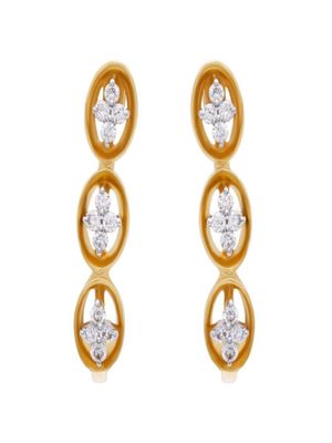 Buy WHP Jewellers Multi-layered Round Designed Diamond Earring Online