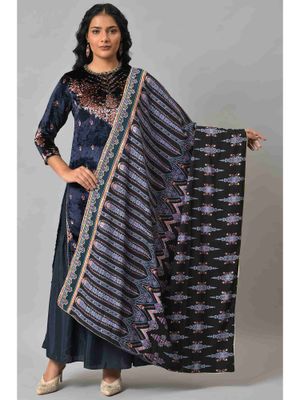 Buy WISHFUL by W Blue Floral Shawl Online